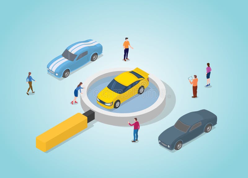 Car Search for the Best Analysis Concept with Modern Isometric Style ...