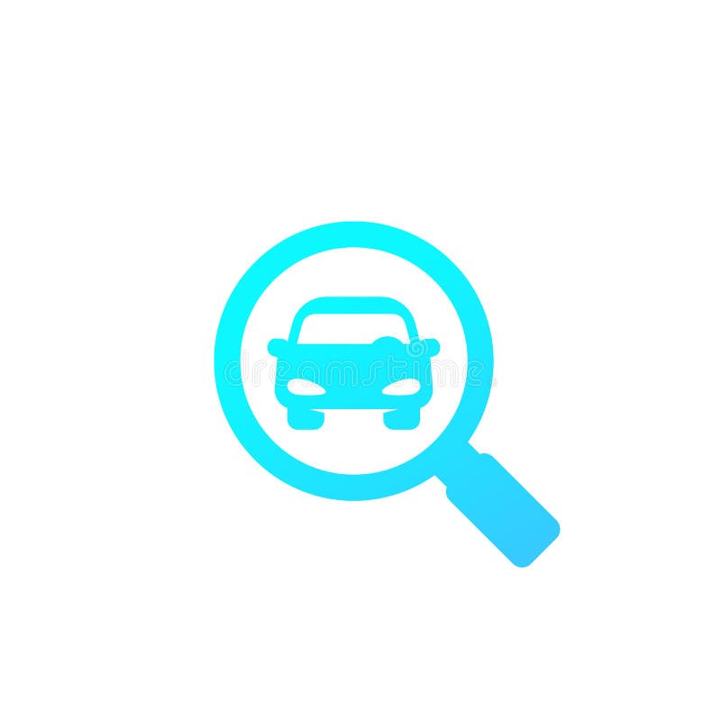 Car Search Icon for Web and Apps Stock Vector - Illustration of ...