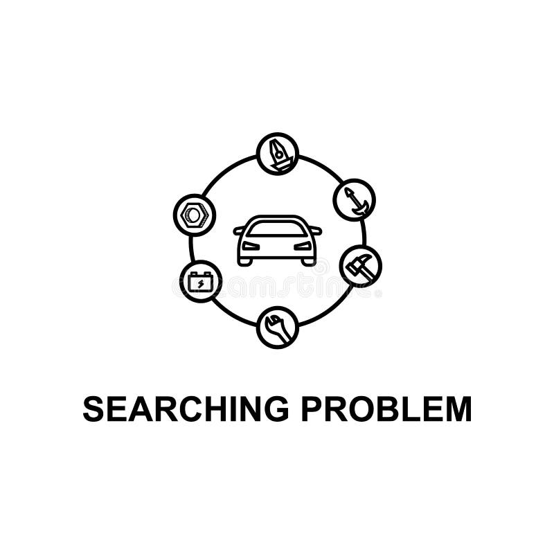Car Searching Problem Icon. Element of Car Repair for Mobile Concept ...
