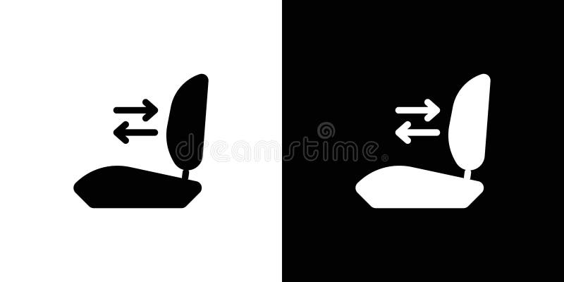 Car Seat Adjustment Icon Linear Vector Graphics Sign Stock Vector ...
