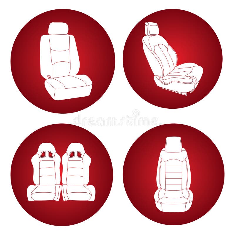 Car seat icon stock illustration. Illustration of cushion - 287526777