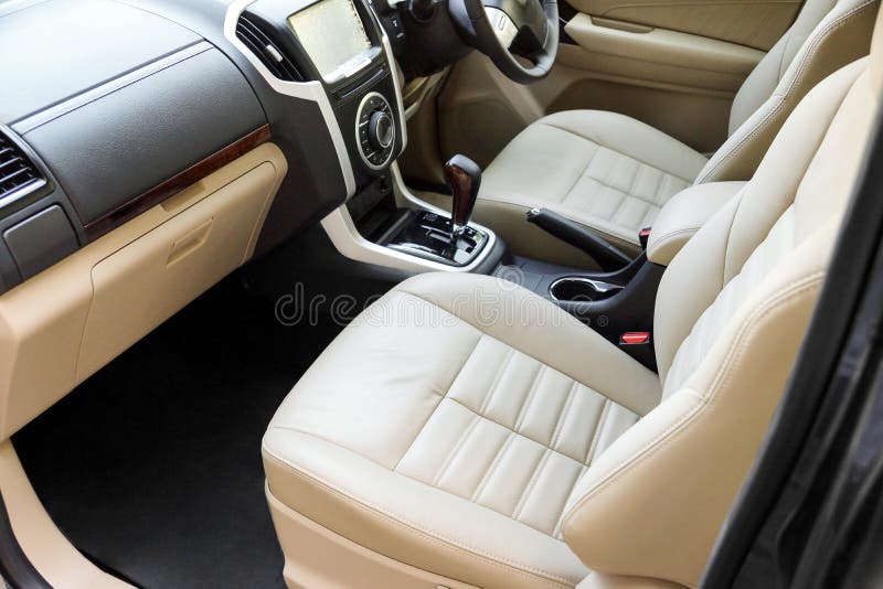 Car seats at the front row stock image. Image of comfortable - 111981623