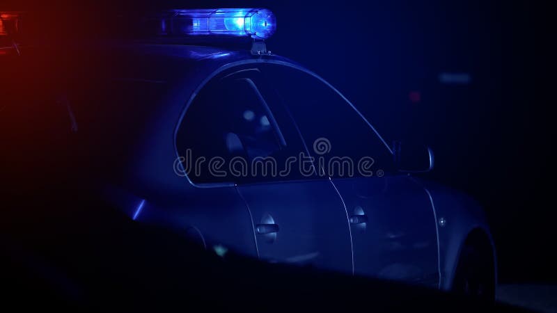 Car of Security Company Checking Order and Alarm Systems of Objects ...