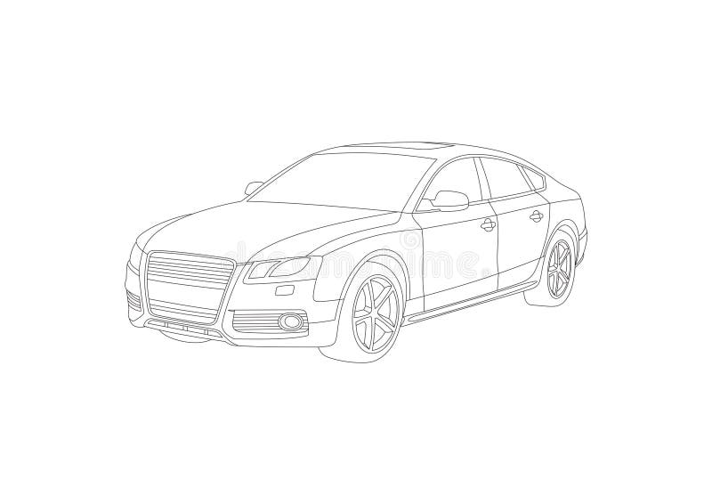Car Outline Audi Stock Illustrations – 40 Car Outline Audi Stock ...