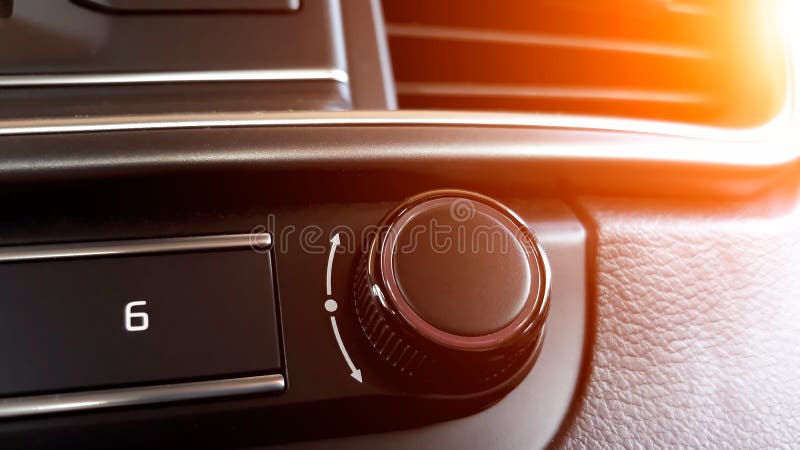 Car selection dial. stock photo. Image of dashboard - 176576396