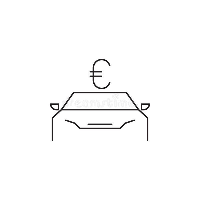 Car sell euro icon vector stock vector. Illustration of business ...