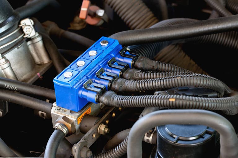 Car Sequential Gas Injection Stock Image - Image of acceleration, cars ...