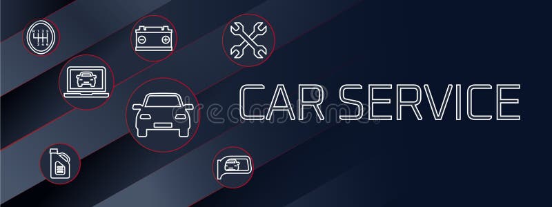 Car Service Banner Background Design Stock Vector - Illustration of ...