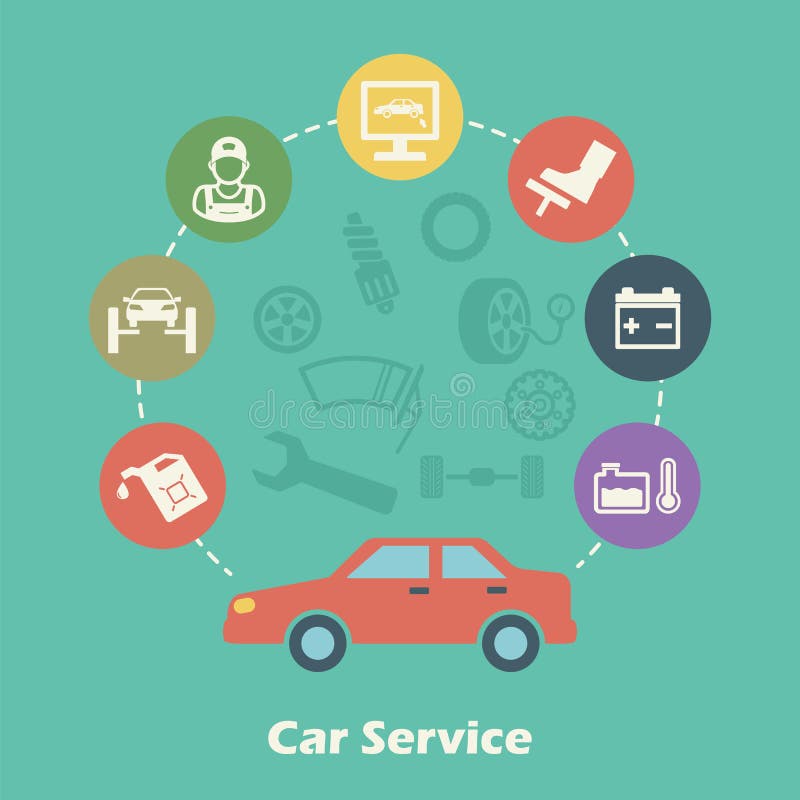 Car service concept stock vector. Illustration of machine - 50321124