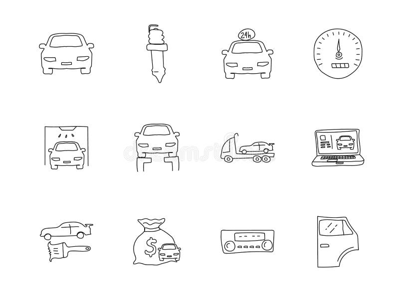 Car Service Doodles Stock Illustrations – 677 Car Service Doodles Stock ...