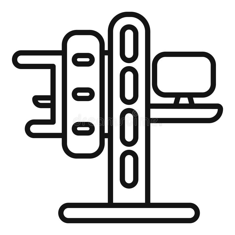 Car Service Electronic Equipment Showing Wheel Alignment Platform Icon ...