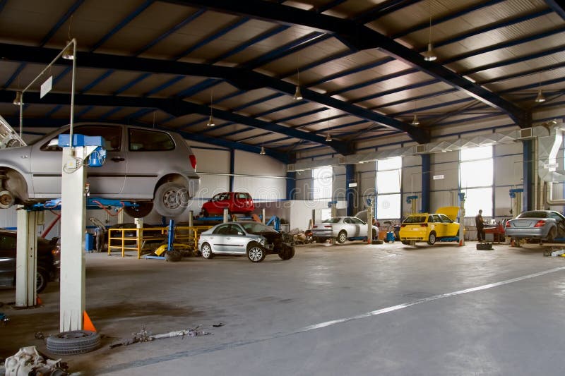 Car service garage stock image. Image of vehicle, land - 24206015
