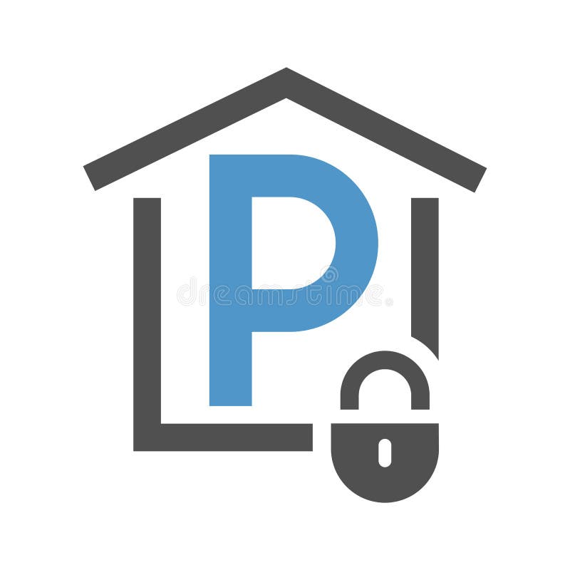 Secure Parking Gate Icon Logo Vector Stock Vector - Illustration of ...