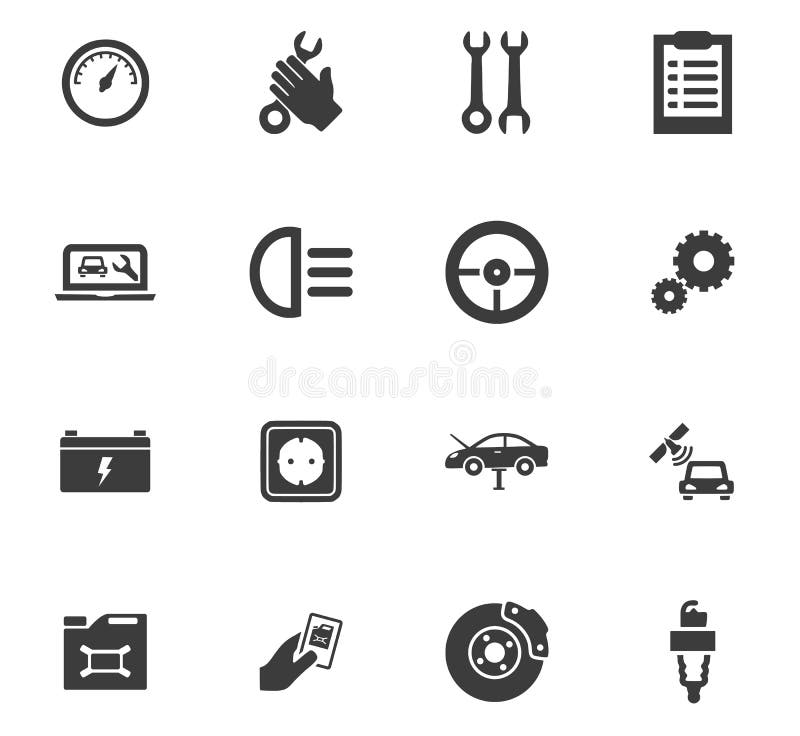 Car service icon set stock vector. Illustration of navigation - 79814123