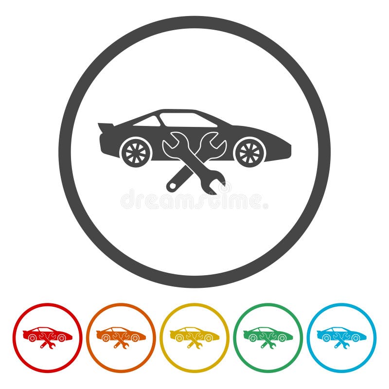 Car service Icon stock vector. Illustration of pictogram - 128224152