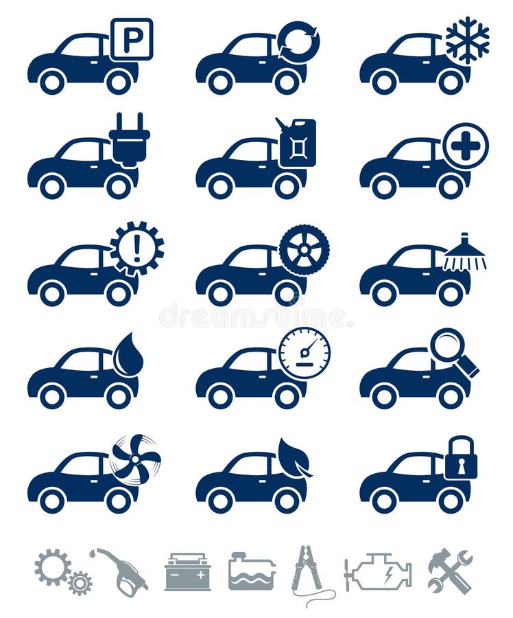 Auto Car Service Icon stock vector. Illustration of machine - 22307990