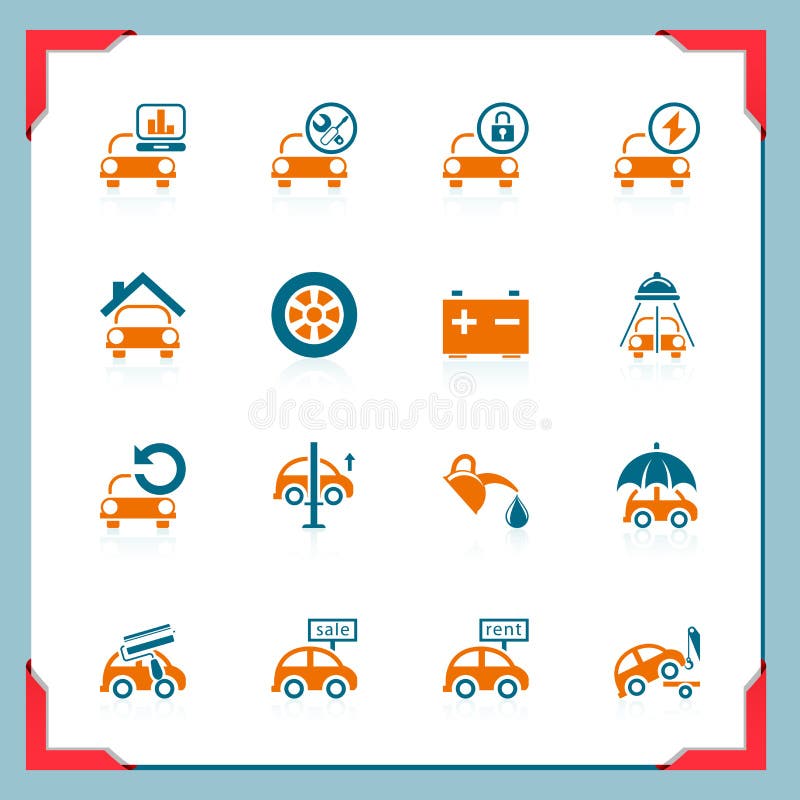 Auto service icons stock vector. Illustration of tire - 8690154