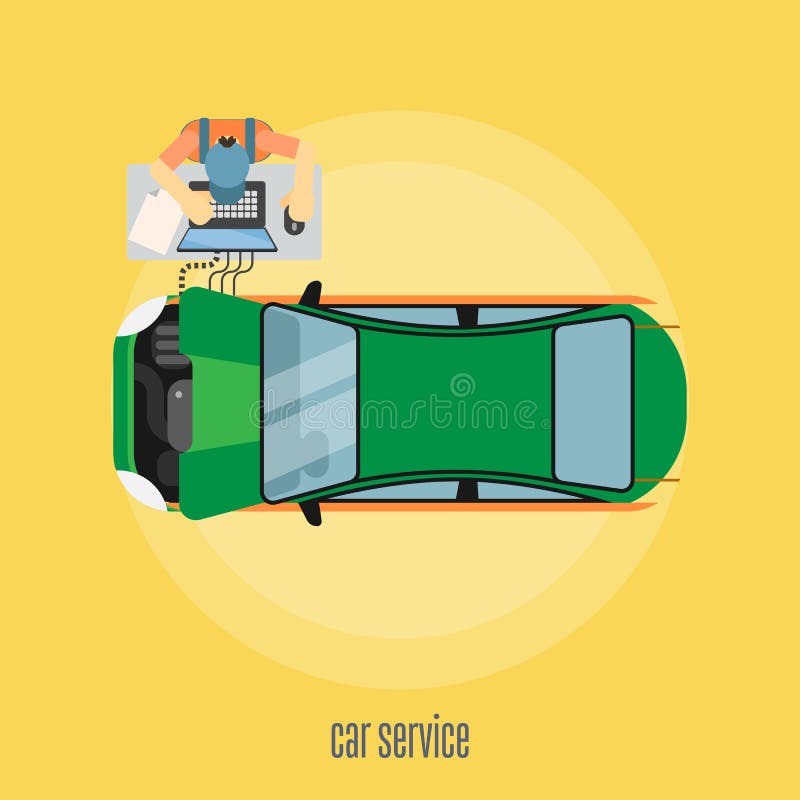 Car service illustration stock vector. Illustration of icon - 77658306