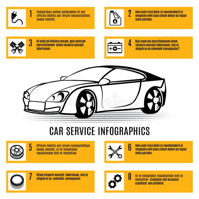 Car Service Infographics, Auto Repair Chart, Graph Stock Vector ...