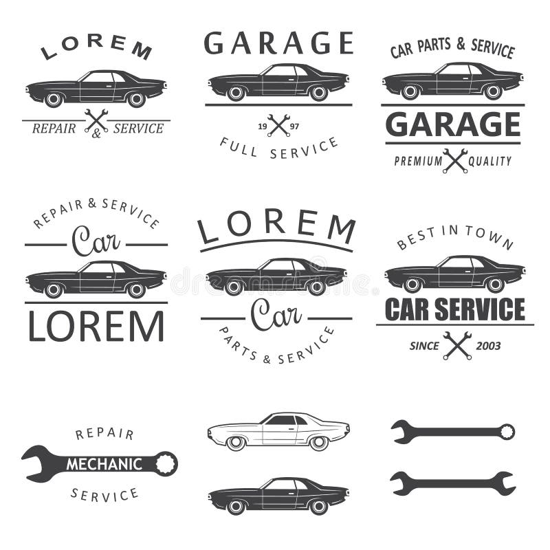 Car service labels. stock vector. Illustration of logotype - 68843200