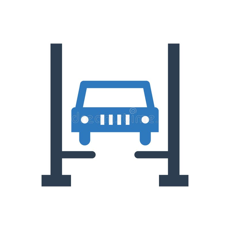 Car service lift icon stock illustration. Illustration of icon - 374414172