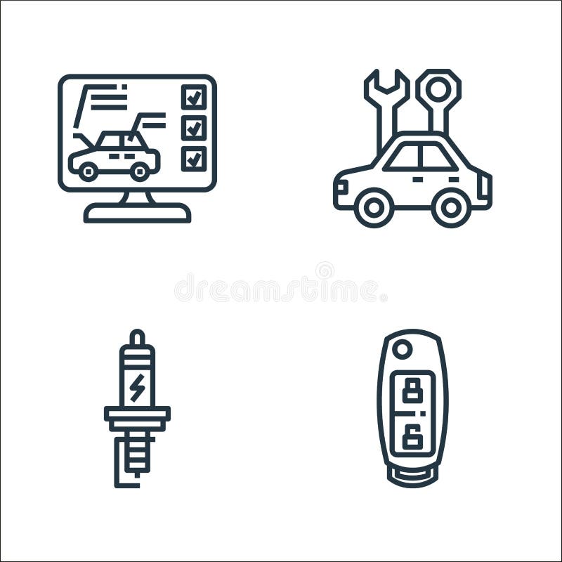 Car Ignition Linear Icon. Modern Outline Car Ignition Logo Conce Stock ...