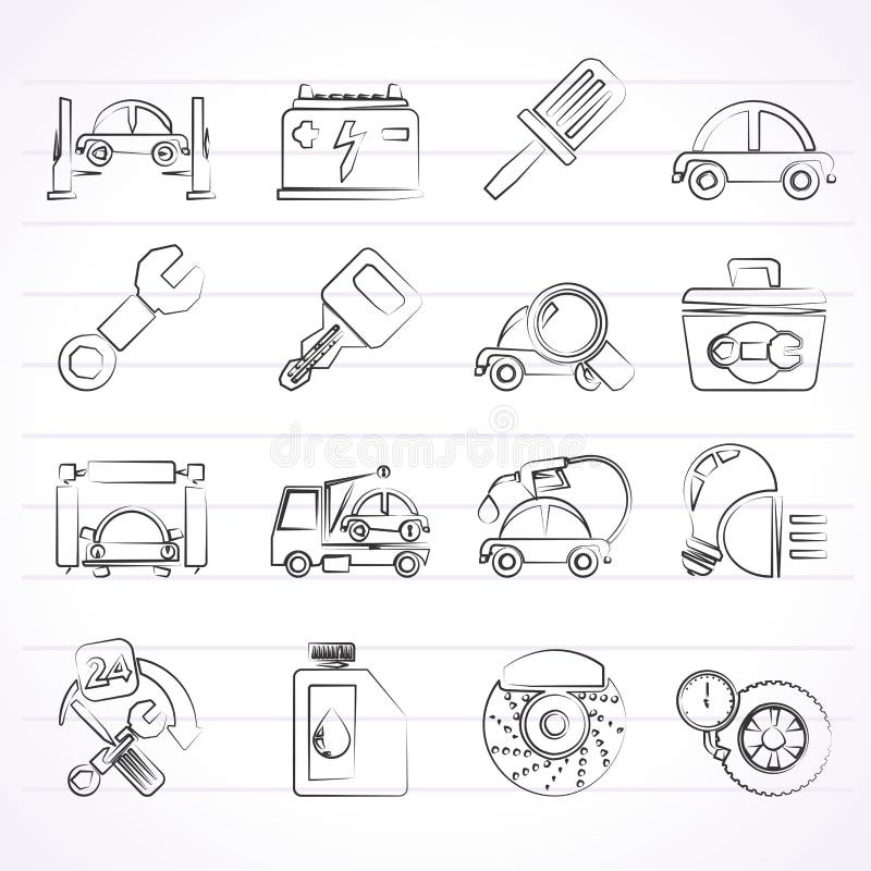 Car Service Maintenance Icon Set Stock Illustrations – 11,984 Car ...
