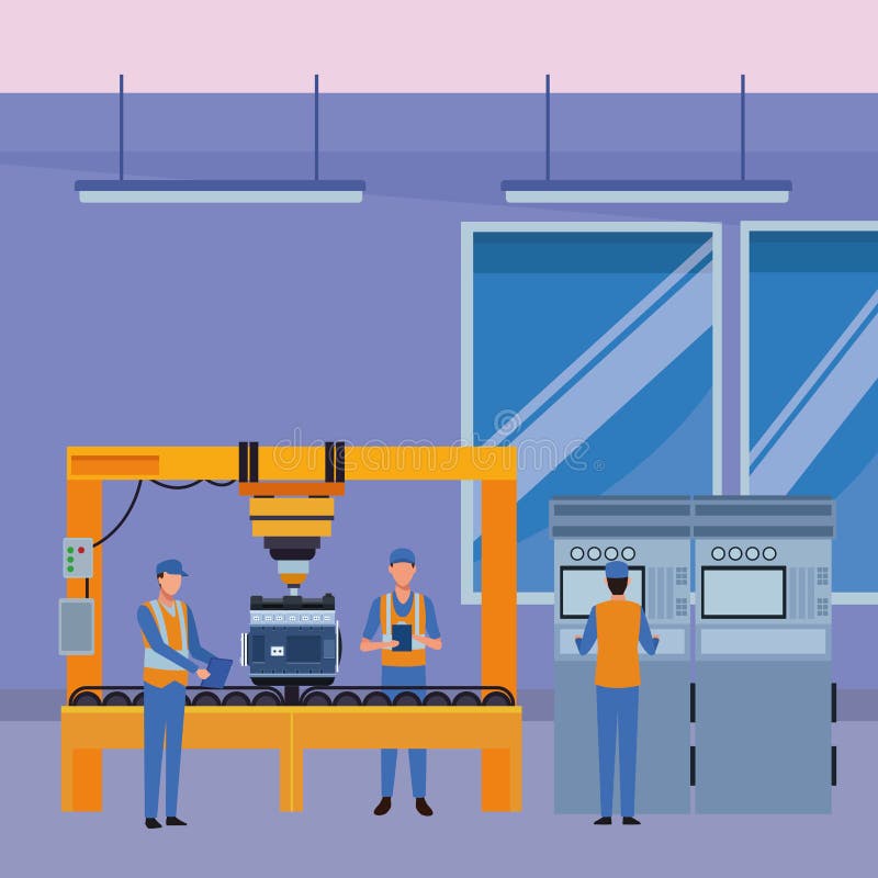 Car Service Manufacturing Cartoon Stock Vector - Illustration of repair ...