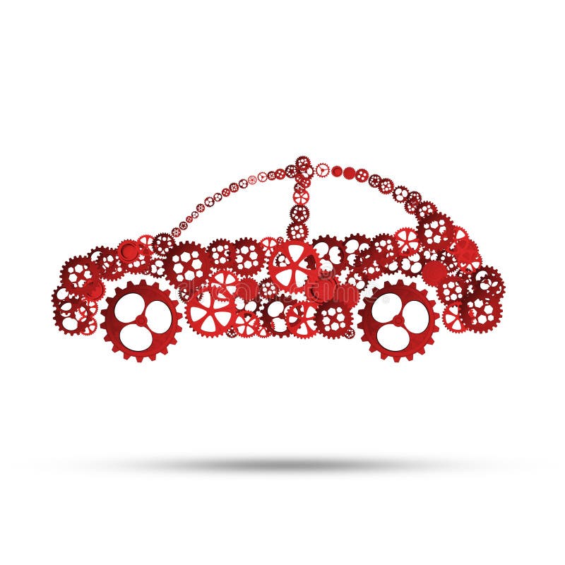 Car Service or Manufacturing Icon Stock Illustration - Illustration of ...