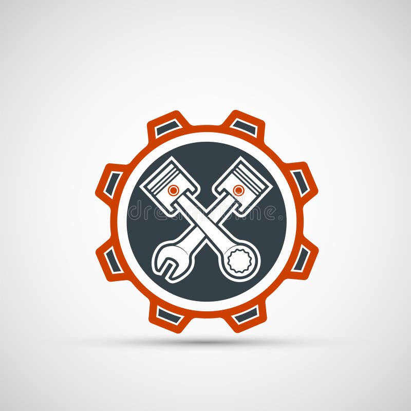 Car Service and Mechanic Repair Logo. Tools in the Gear Stock Vector ...