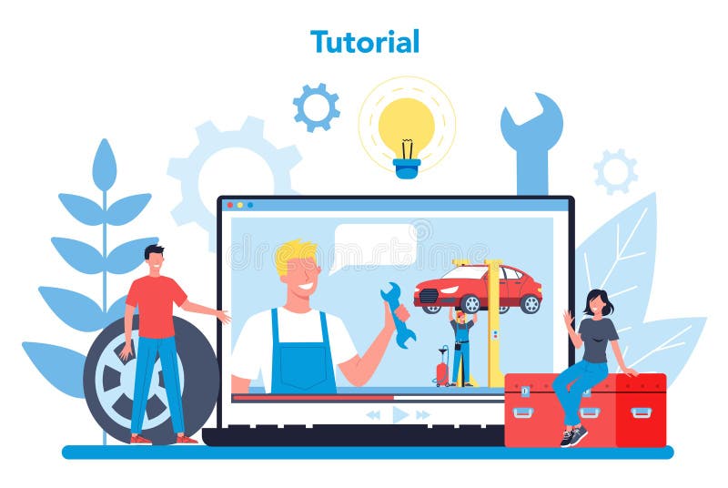 Car Service Online Service or Platform. Online Stock Vector ...