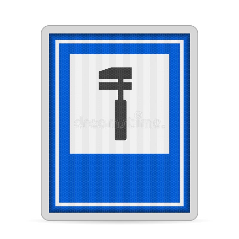 Car service road sign stock vector. Illustration of metal - 186797798