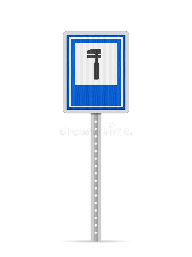 Car service road sign stock vector. Illustration of regulation - 242725552