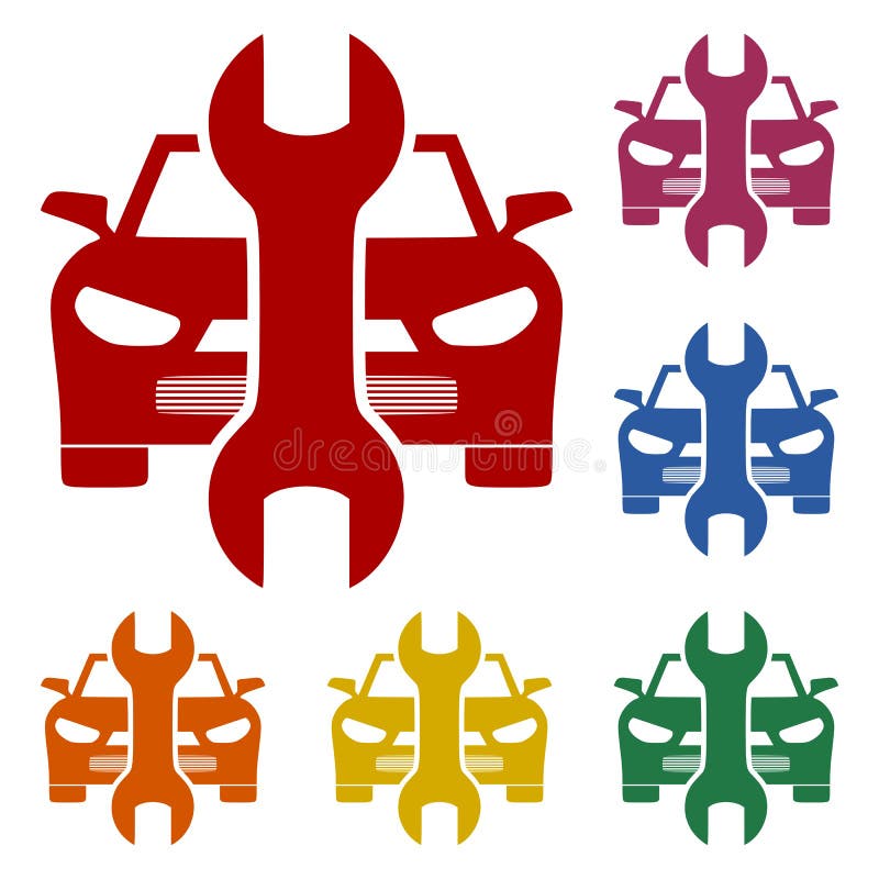 Car Service Vector Icon, Auto Repair Icon Stock Vector - Illustration ...