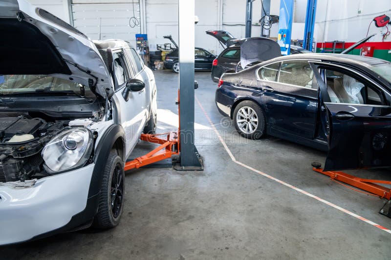 Car Service Workshop. Car Repair Stock Image - Image of test, fixing ...