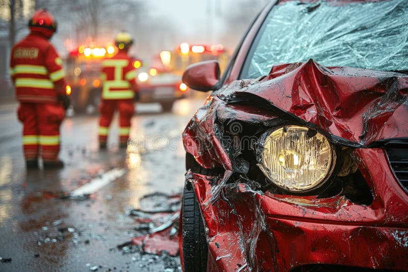 A Car Severely Damaged by a Fire, with Broken Windows and Charred ...