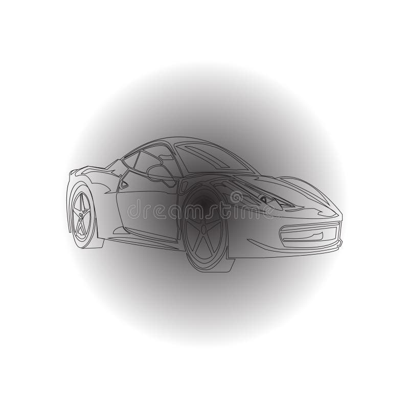Car in the shadow stock illustration. Illustration of isolated - 143974157
