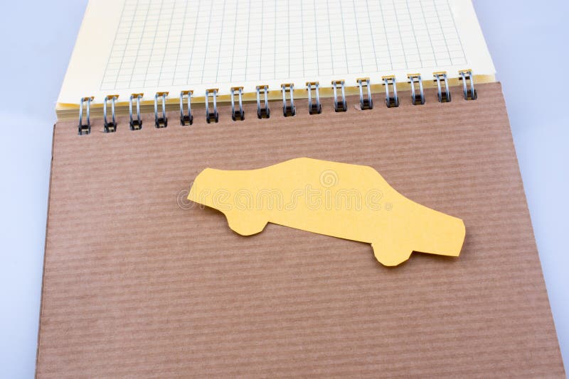 Car Shape Cut Out of Yellow Paper Stock Photo - Image of education ...