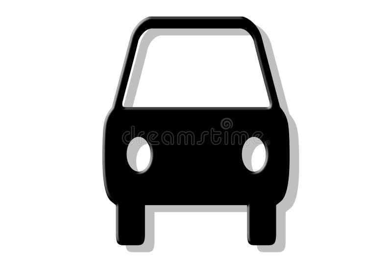 Car Shape or Icon Isolated on White. Stock Illustration - Illustration ...