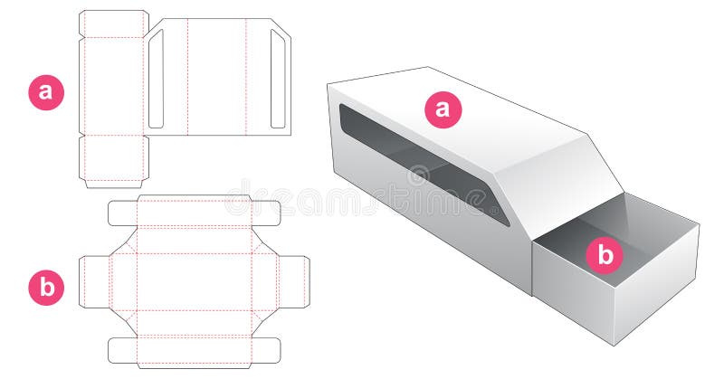 Car Shaped Packaging Box with Cover Die Cut Template Stock Vector ...
