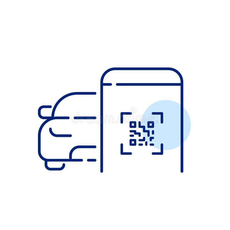 Car Sharing App. Using Qr Code To Find and Unlock a Car Stock Vector ...