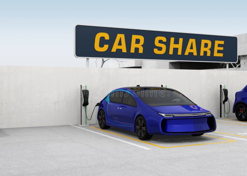 Car sharing concept stock illustration. Illustration of communication ...