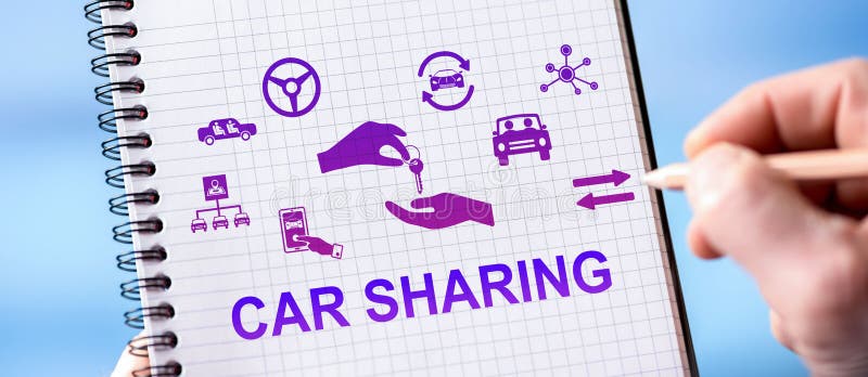 Car Sharing Concept on a Notepad Stock Photo - Image of economy, rental ...