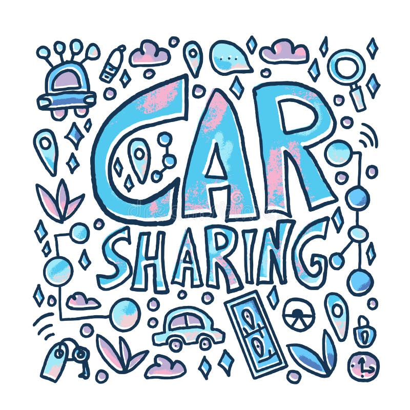 Car Sharing Concept. Vector Flat Illustration. Stock Vector ...