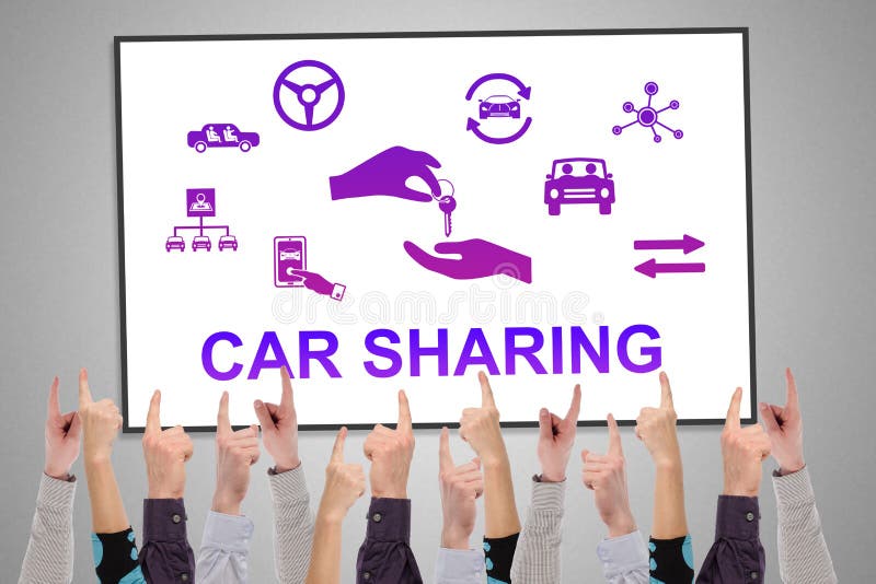 Car Sharing Concept on a Whiteboard Stock Photo - Image of ...