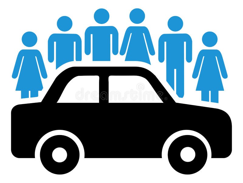 Car Sharing Icon Group Concept Stock Vector - Illustration of vector ...