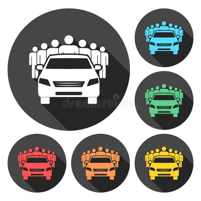 Car Sharing icon stock vector. Illustration of automobile - 127398901