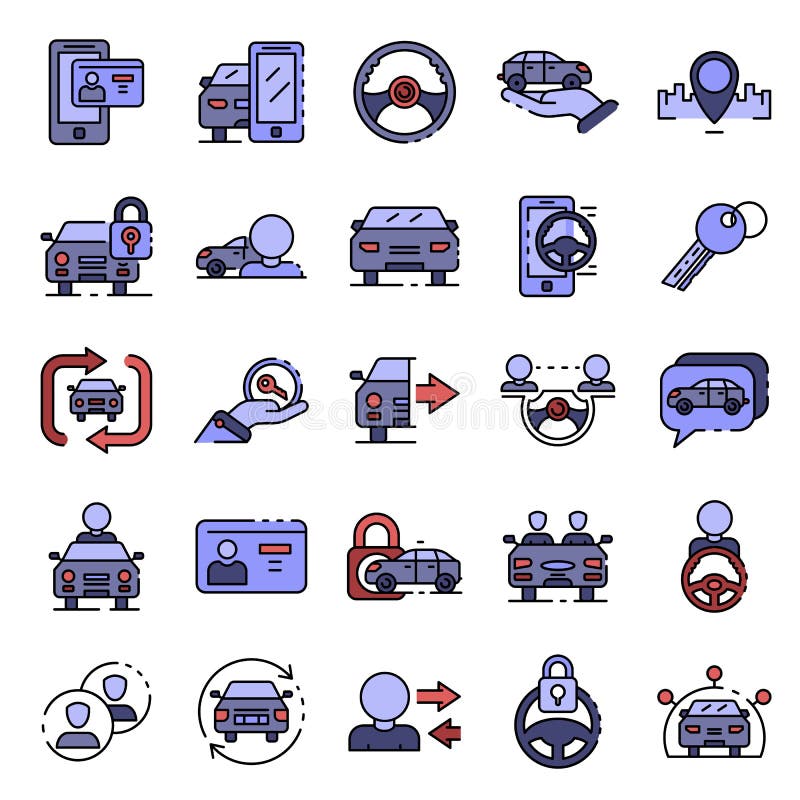 Carsharing Icons Stock Illustrations – 295 Carsharing Icons Stock ...