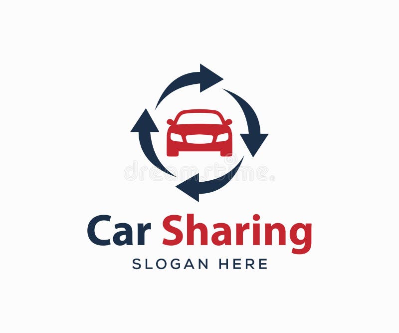 Car Sharing Logo Design Template. Car Rental Logo Design Stock Vector ...