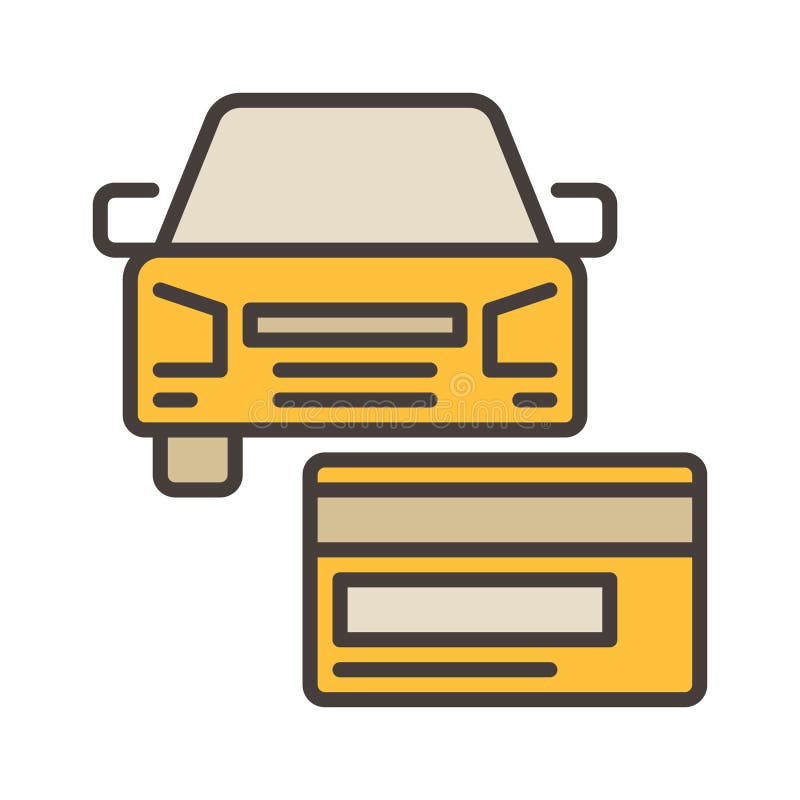 Car Sharing Payment Vector Concept Colored Icon or Sign Stock Vector ...